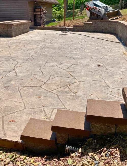 Stamped Concrete Patio Installation in Central Pa